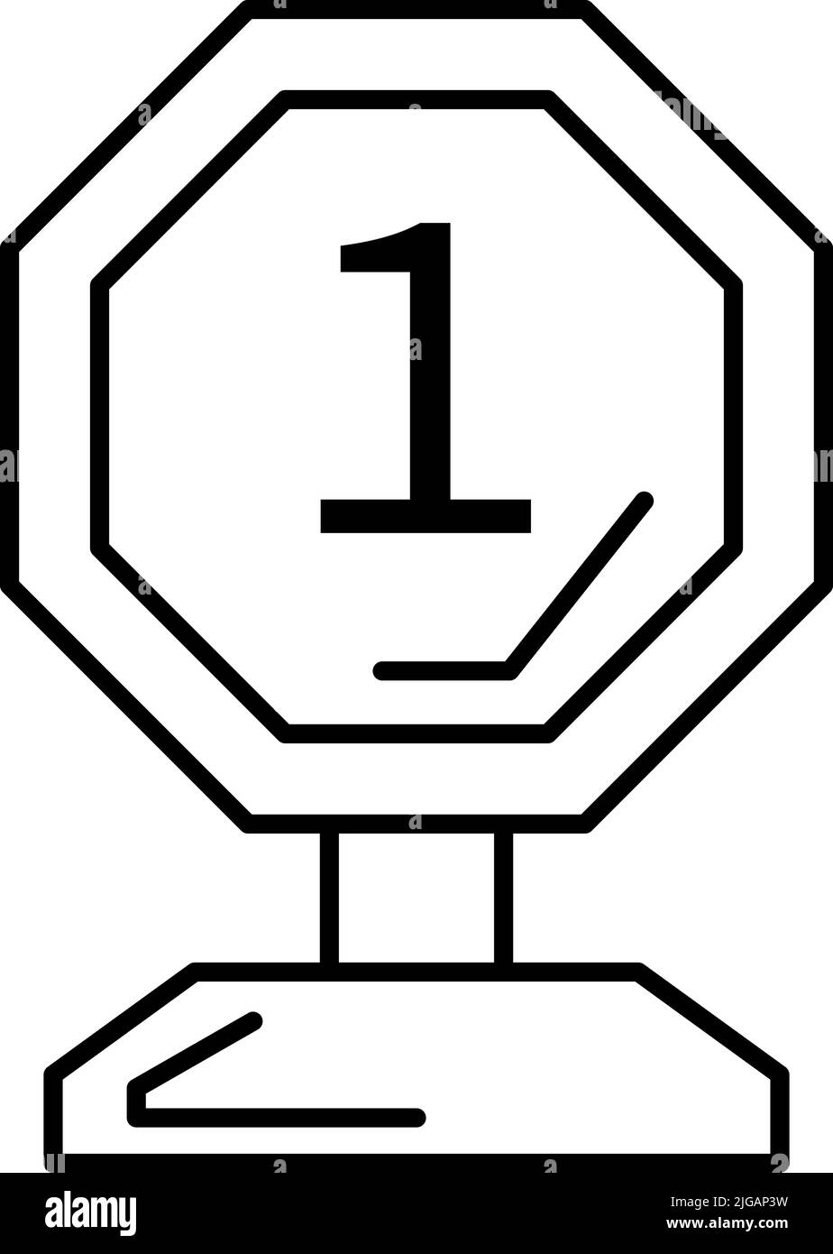 Award, prize, first place icon. Simple thin line, outline vector of ...