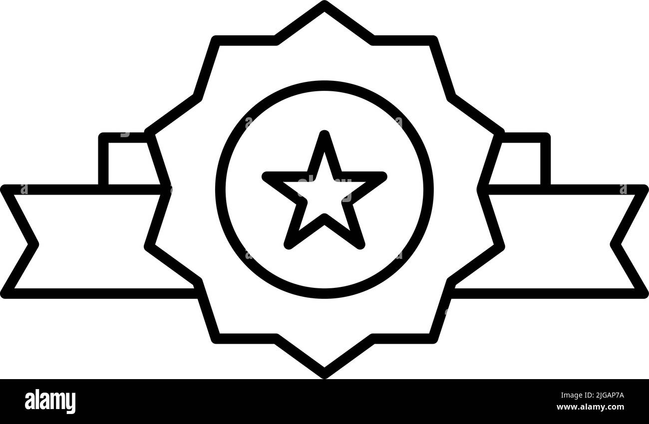 Award, star icon. Simple thin line, outline vector of awards icons for ...