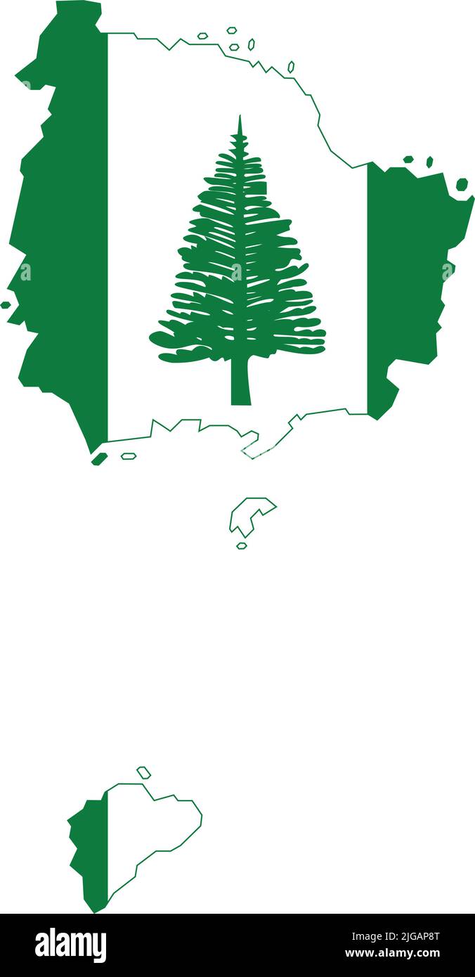 Flag map of NORFOLK ISLAND, AUSTRALIA Stock Vector Image & Art - Alamy