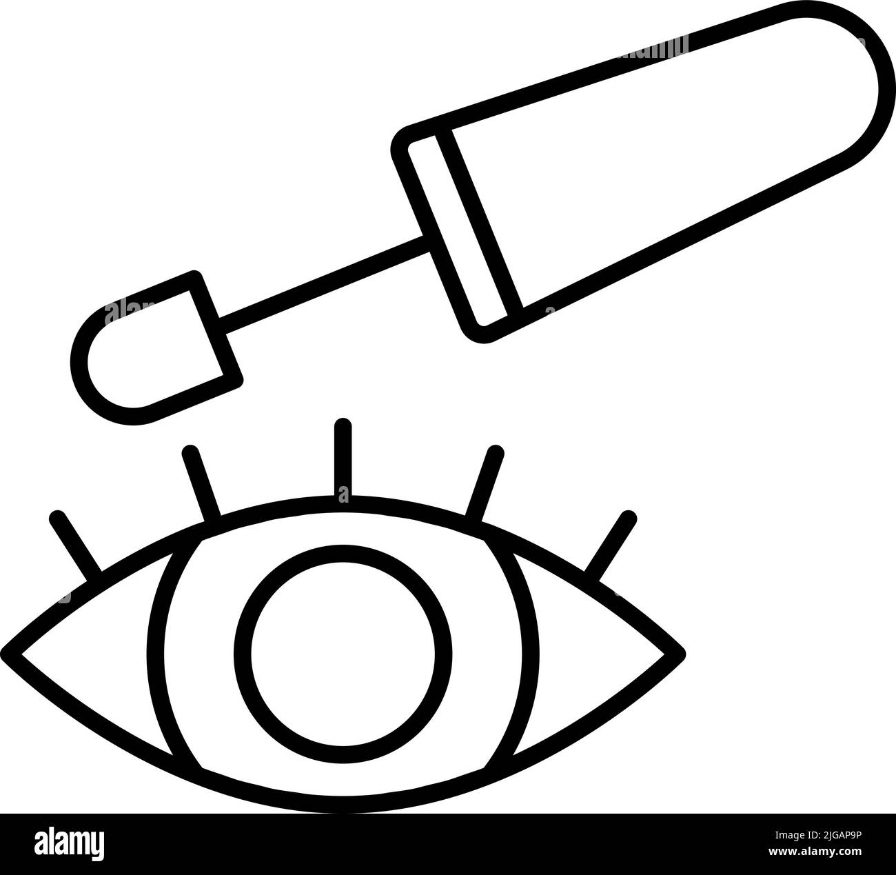 eye, eyelashes, carcass icon. Simple thin line, outline illustration of ...