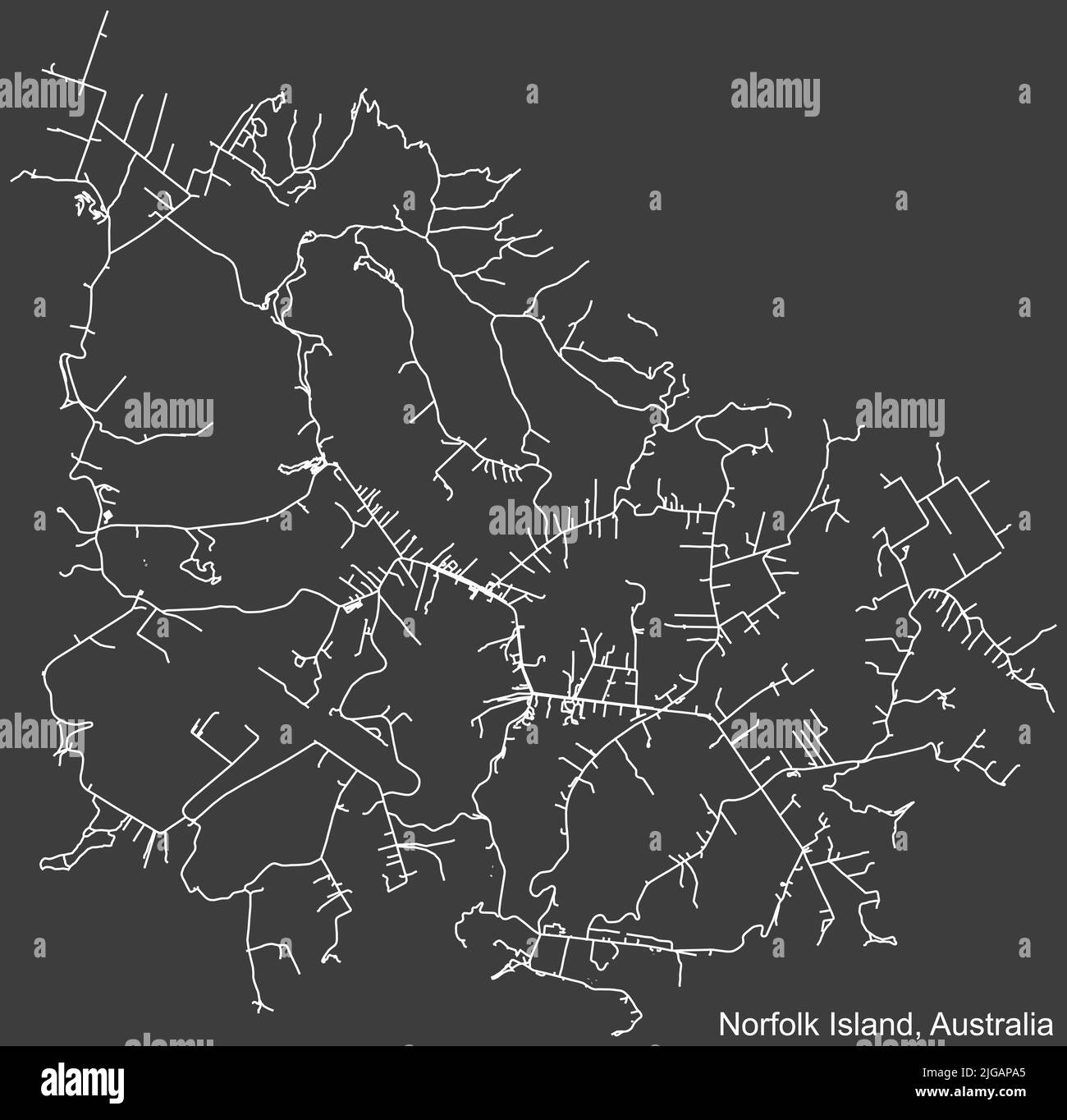 Street roads map of NORFOLK ISLAND, AUSTRALIA Stock Vector Image & Art ...
