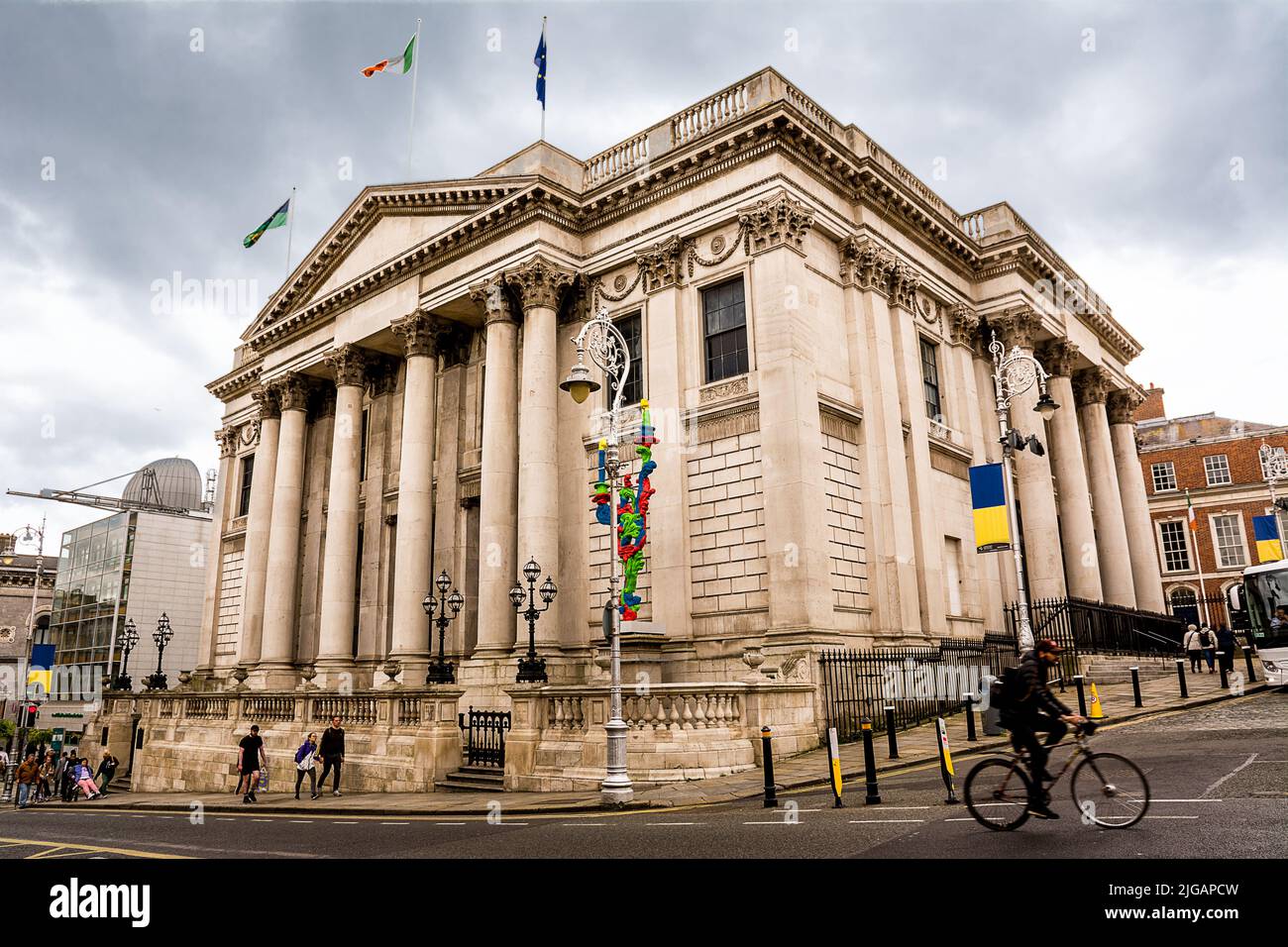Dublin, Ireland - May 22, 2022: Georgian City Hall the center of Dublin ...