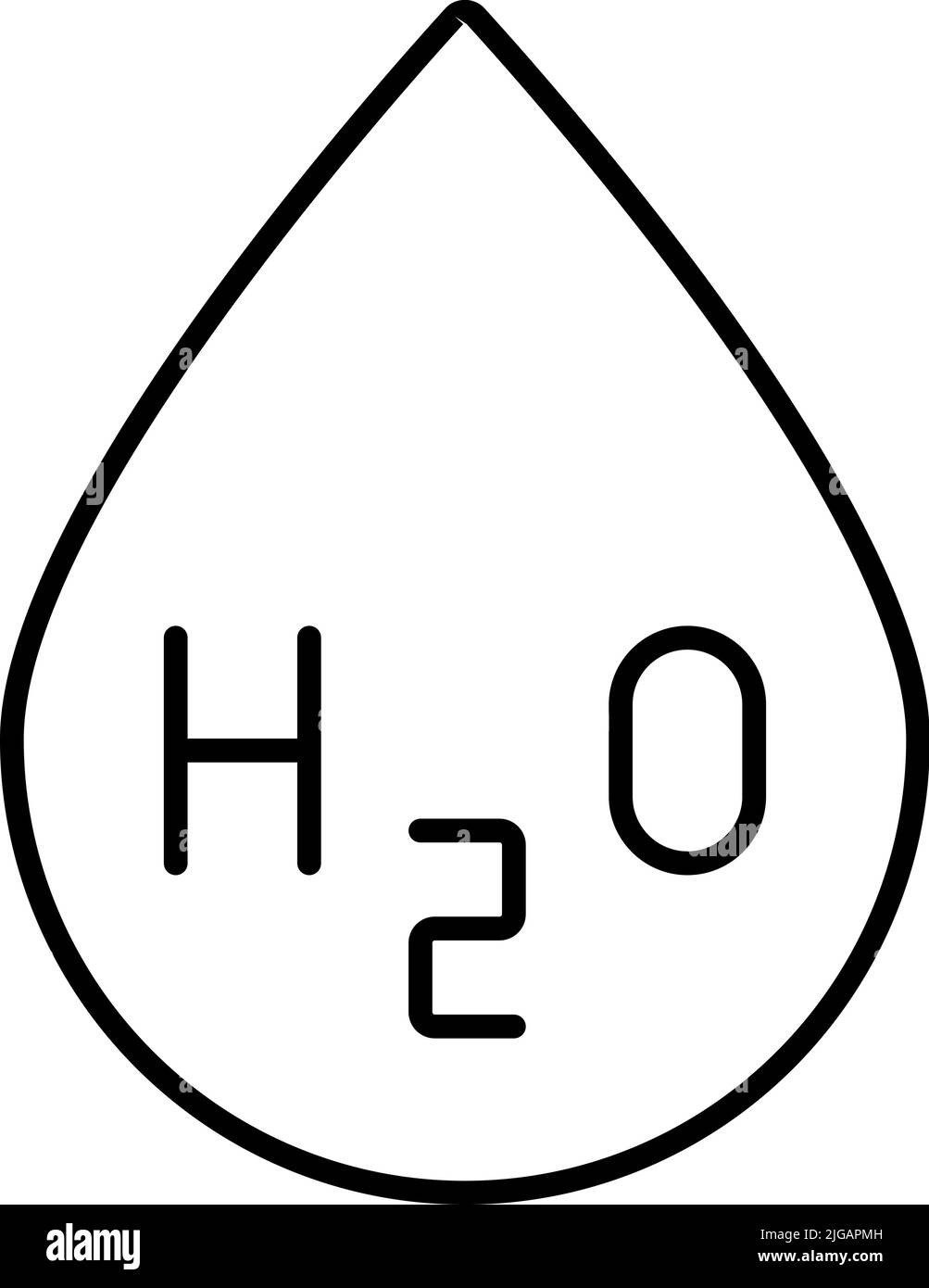 h2o iconicon. Simple thin line, outline vector of Biology icons for UI ...