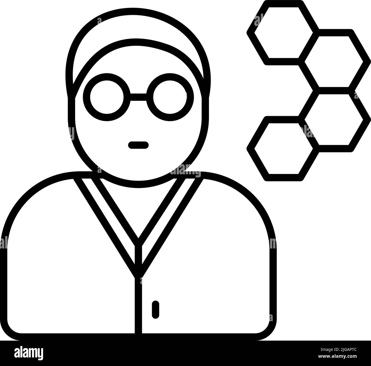 scientist icon. Simple thin line, outline vector of Biology icons for ...