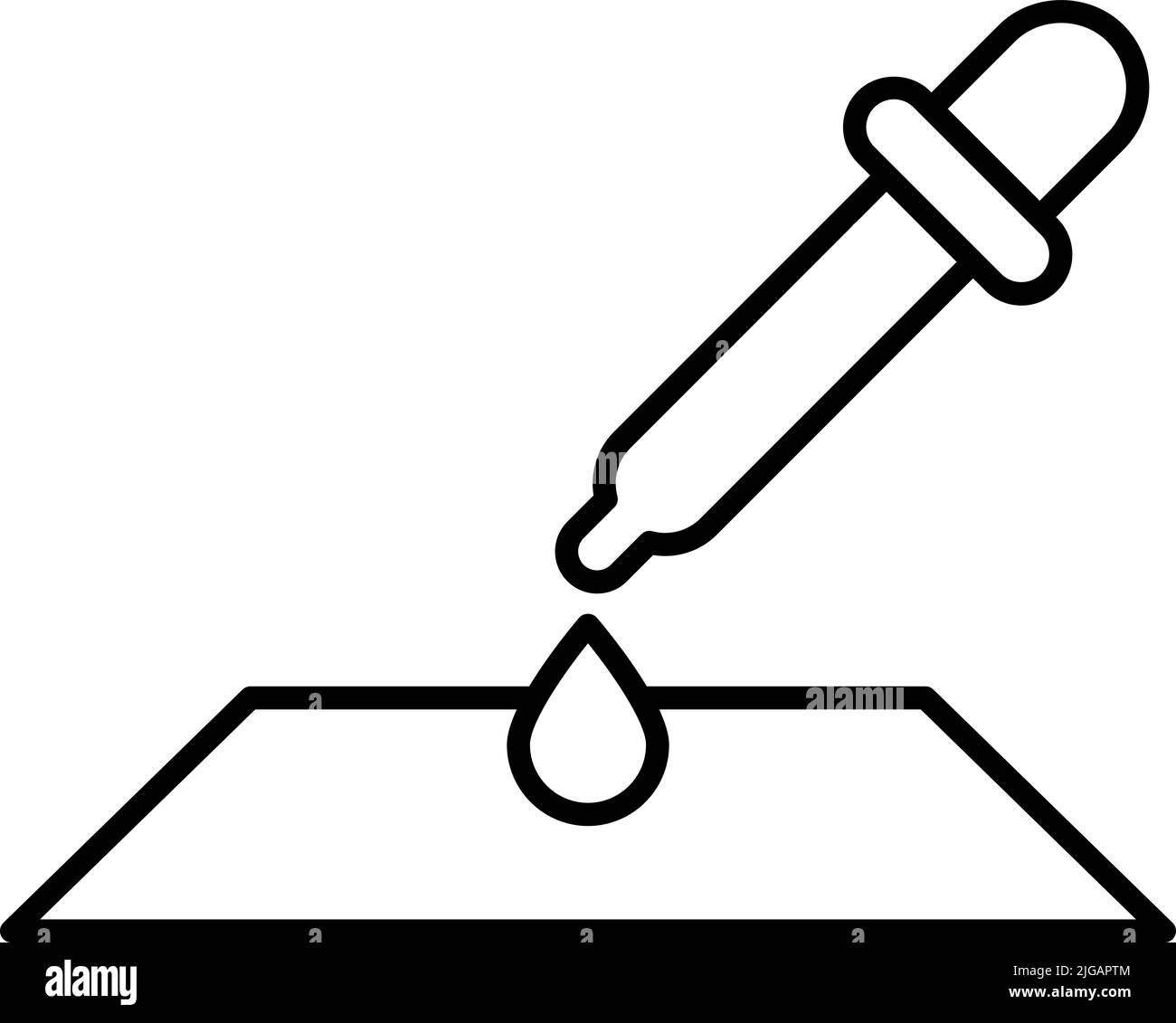 dropper iconicon. Simple thin line, outline vector of Biology icons for ...