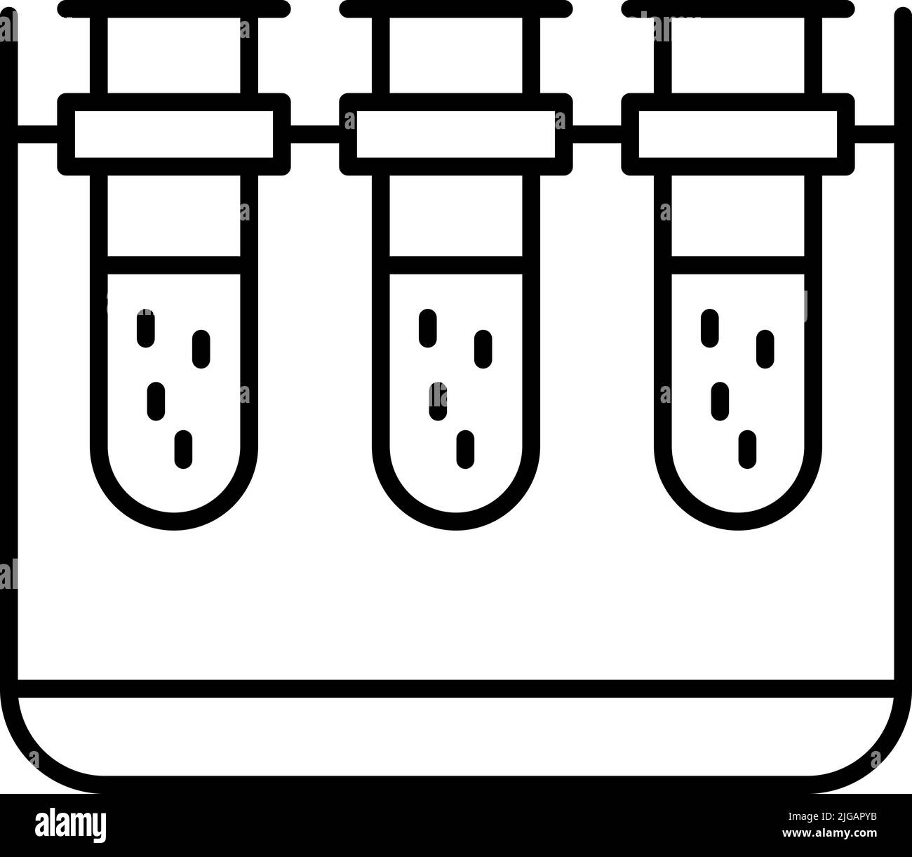 test tubes icon. Simple thin line, outline vector of Biology icons for ...