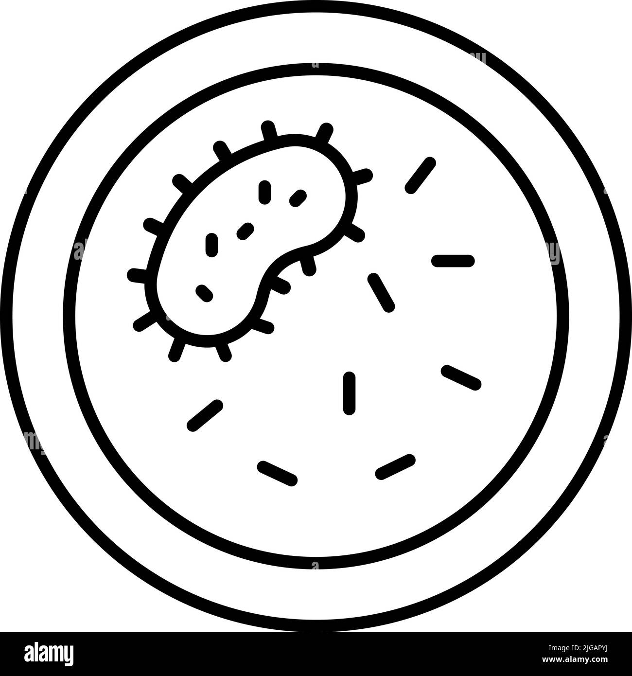 petri dish icon. Simple thin line, outline vector of Biology icons for ...