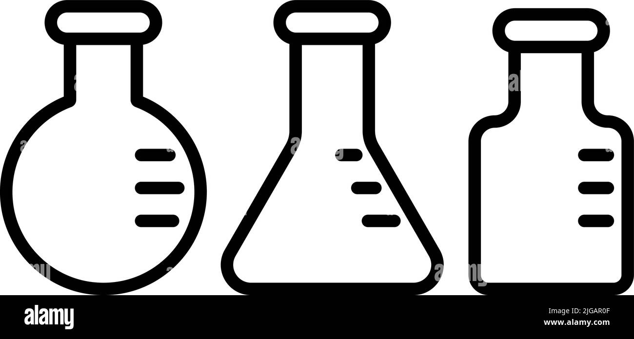 test tubes icon. Simple thin line, outline vector of Biology icons for ...