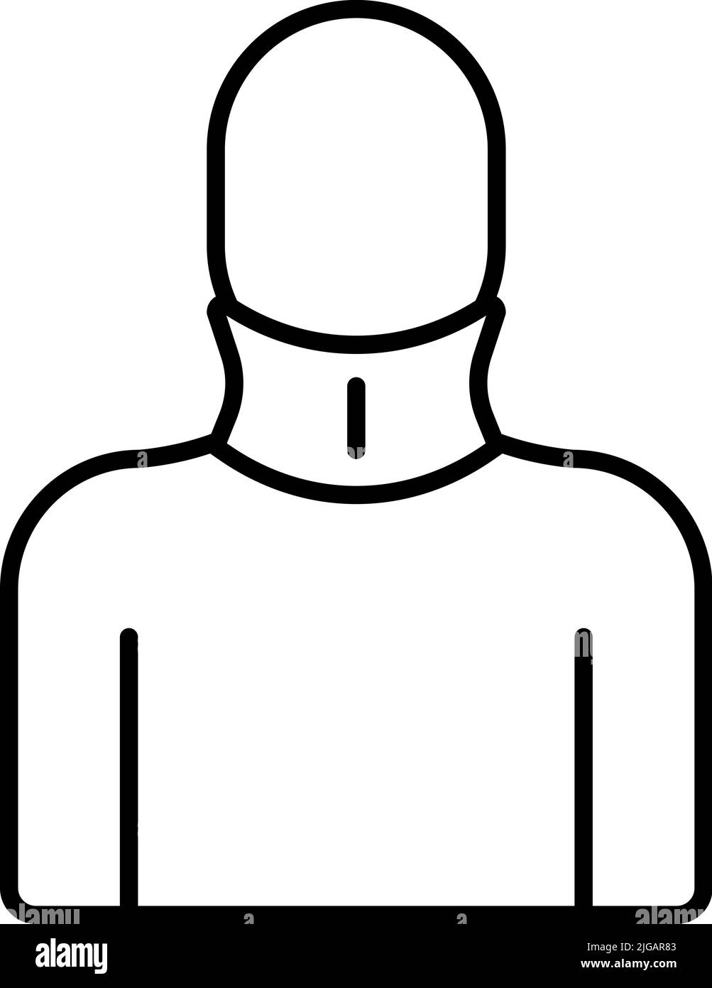 break, neck, gypsum icon. Simple thin line, outline vector of Bone ...