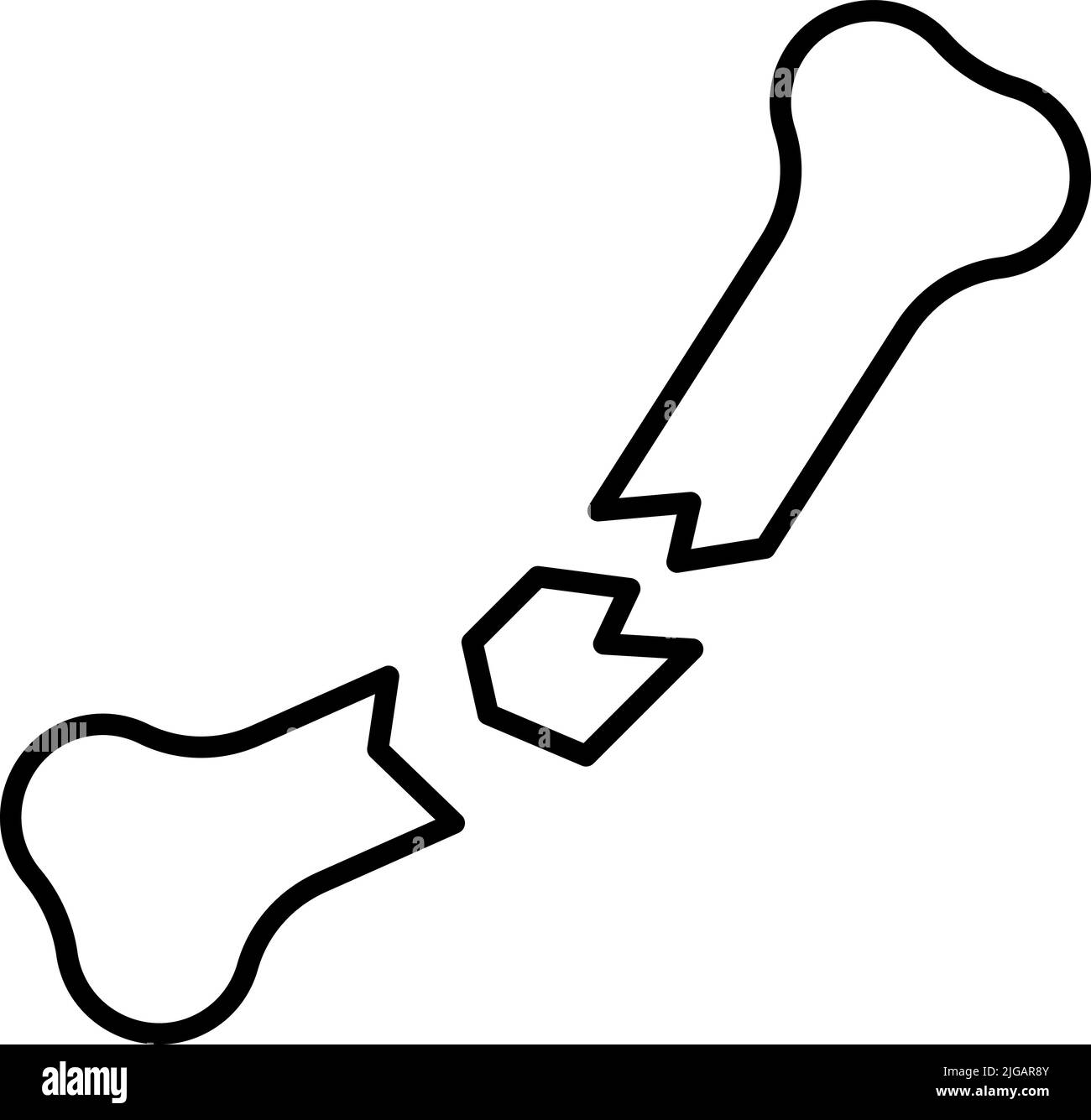 bone break icon. Simple thin line, outline vector of Bone injury icons ...