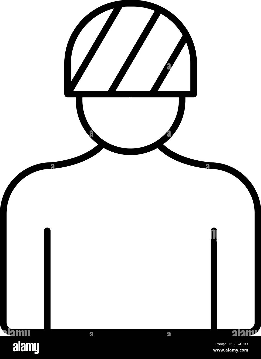 head, injury, bone icon. Simple thin line, outline vector of Bone ...