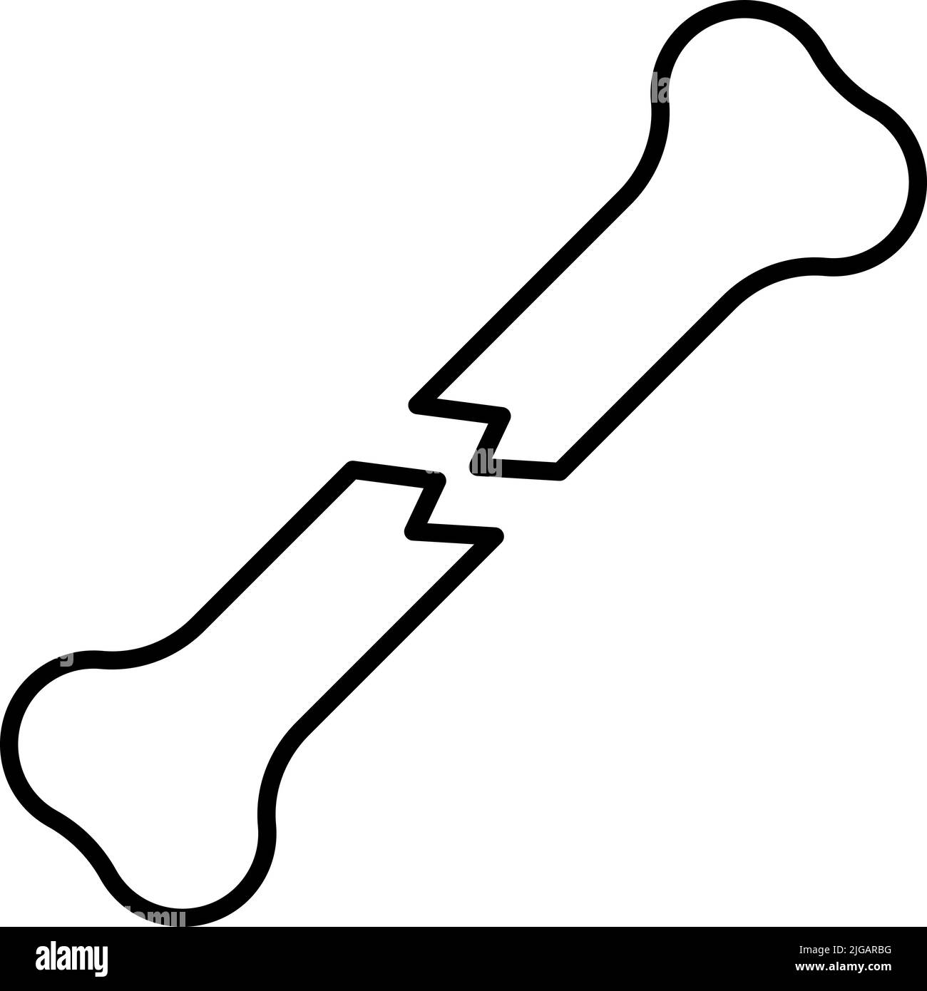 bone break icon. Simple thin line, outline vector of Bone injury icons ...