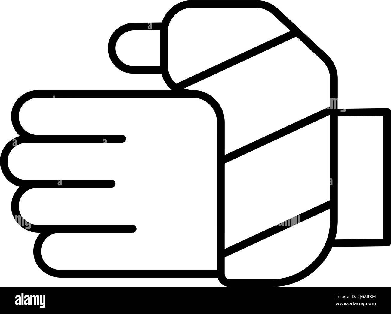 finger, bone, break, gypsum icon. Simple thin line, outline vector of ...