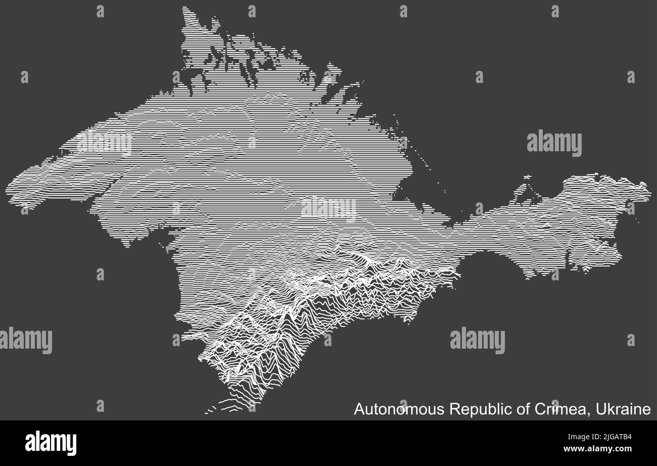 Topographic relief map of the CRIMEA, UKRAINE Stock Vector Image & Art ...