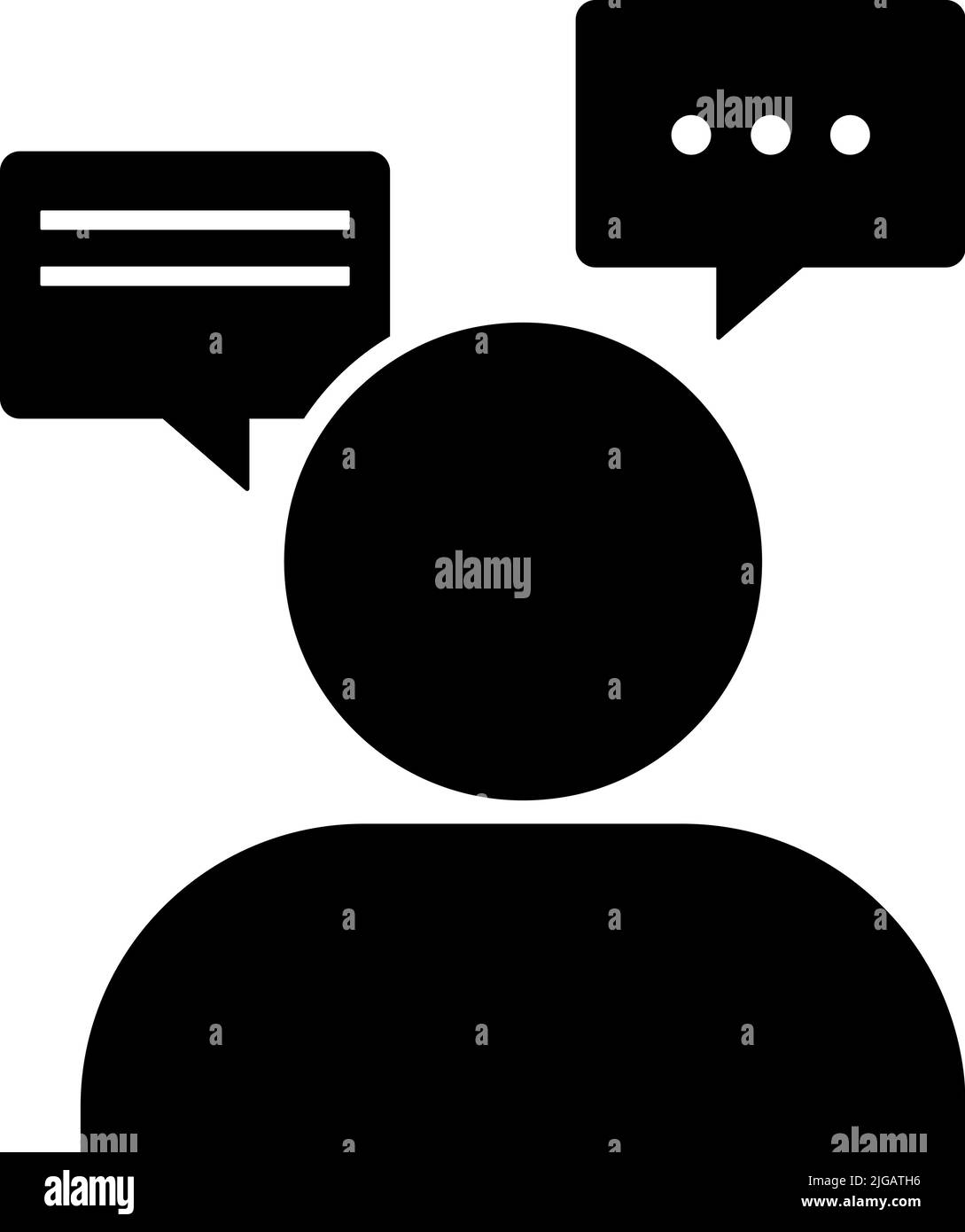communication, conversation icon. Simple glyph vector of business set ...