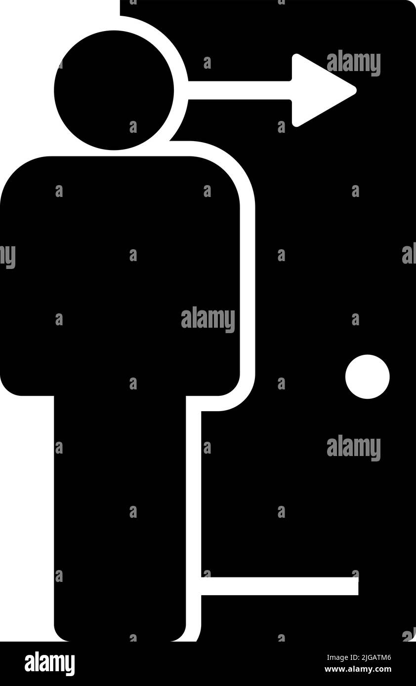 door, employee icon. Simple glyph vector of business set for UI and UX ...