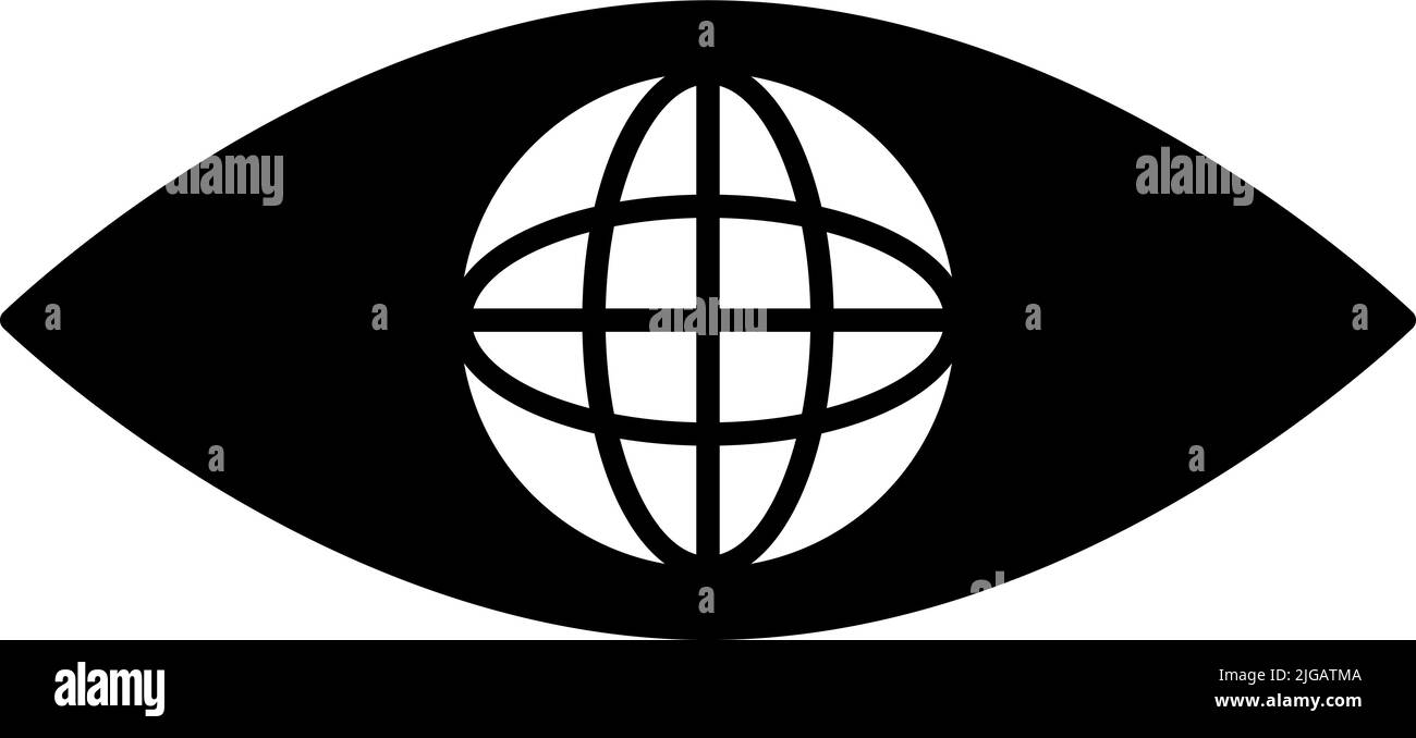 eye, global icon. Simple glyph vector of business set for UI and UX ...