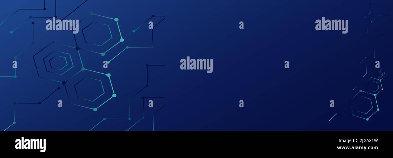 Vector illustration circuit board and hexagons background. Hi-tech digital technology and ...