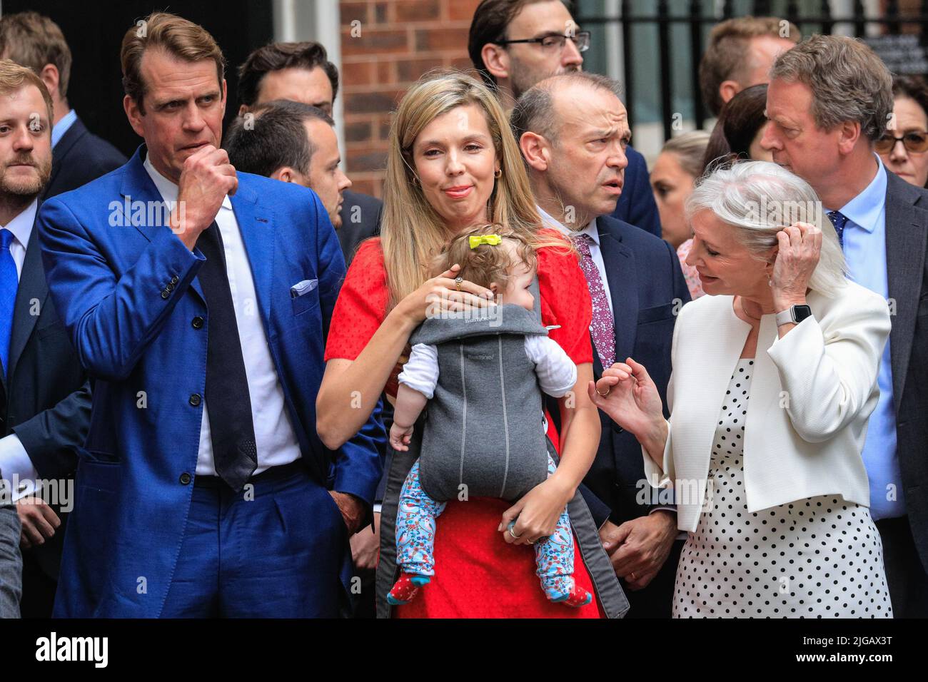 London, UK, 07th July, 2022. Boris Johnson's wife Carrie Johnson with ...
