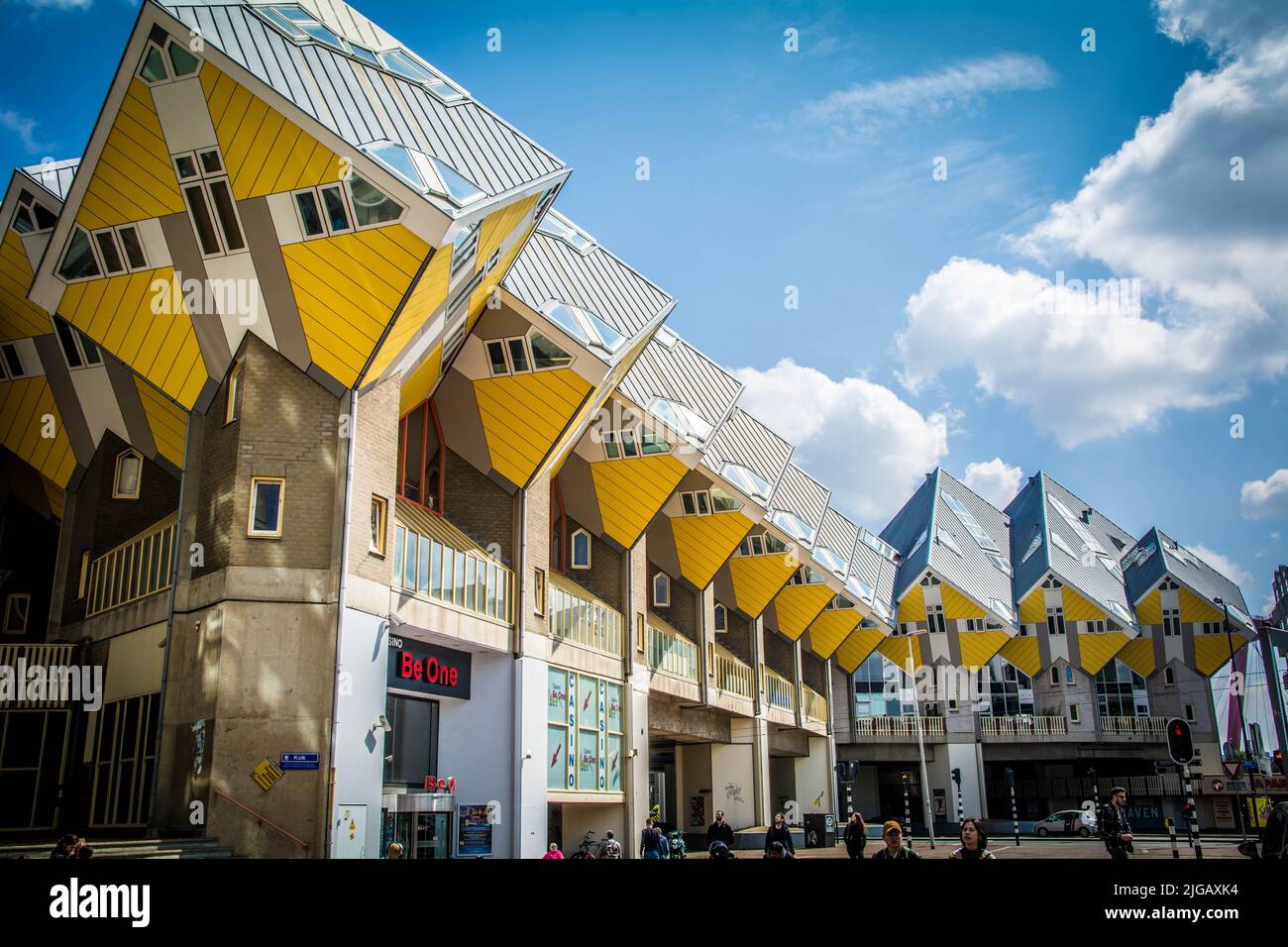 The modern yellow cube houses in Rotterdam, Netherlands Stock Photo - Alamy