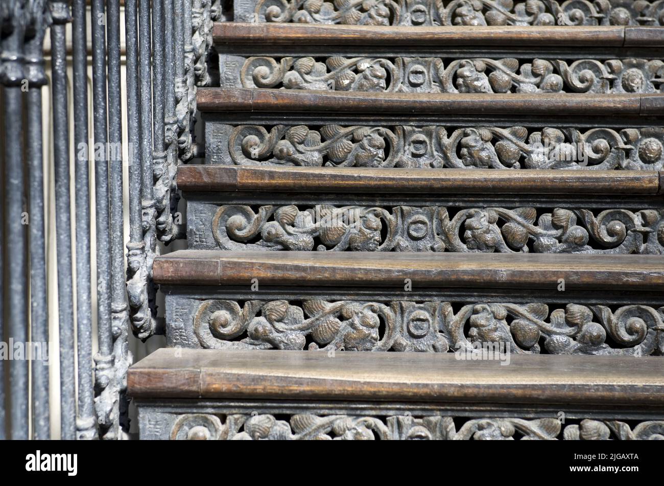 wrought iron staircase in Nantes, France Stock Photo - Alamy