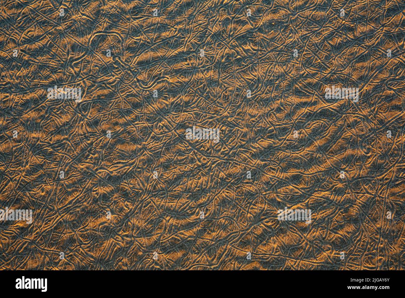Sand patterns on Ona Beach, Brian Booth State Park, Oregon Stock Photo ...