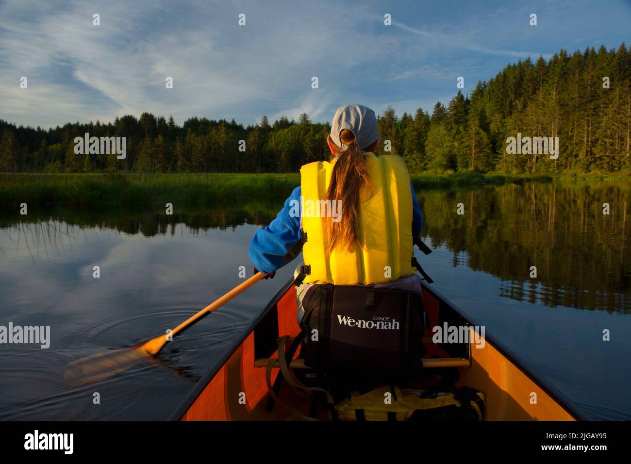 Canoeing on Beaver Creek, Brian Booth State Park, Oregon Stock Photo ...