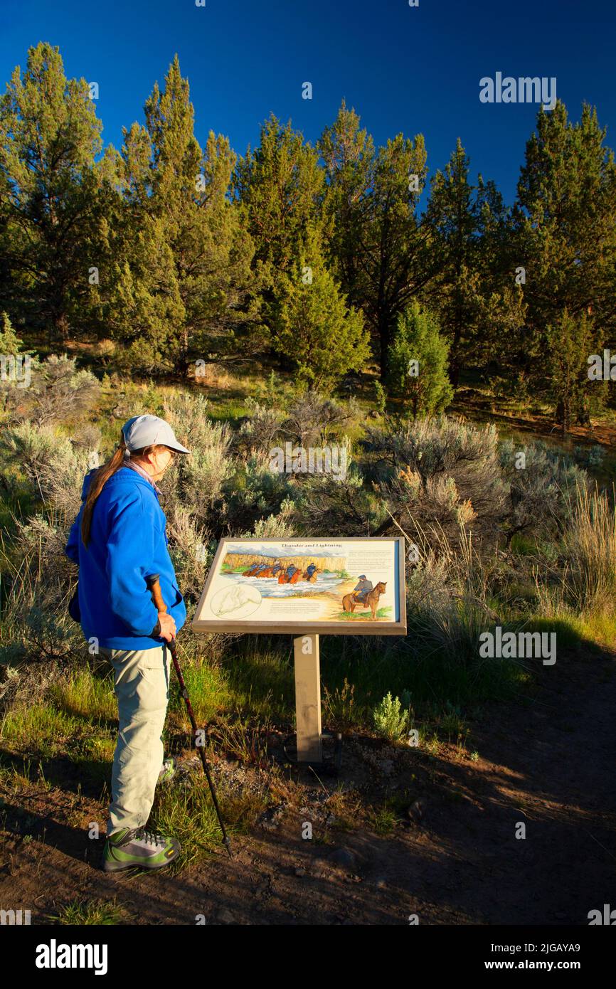 Desert Trail interpretive board at Page Springs, Donner und Blitzen ...