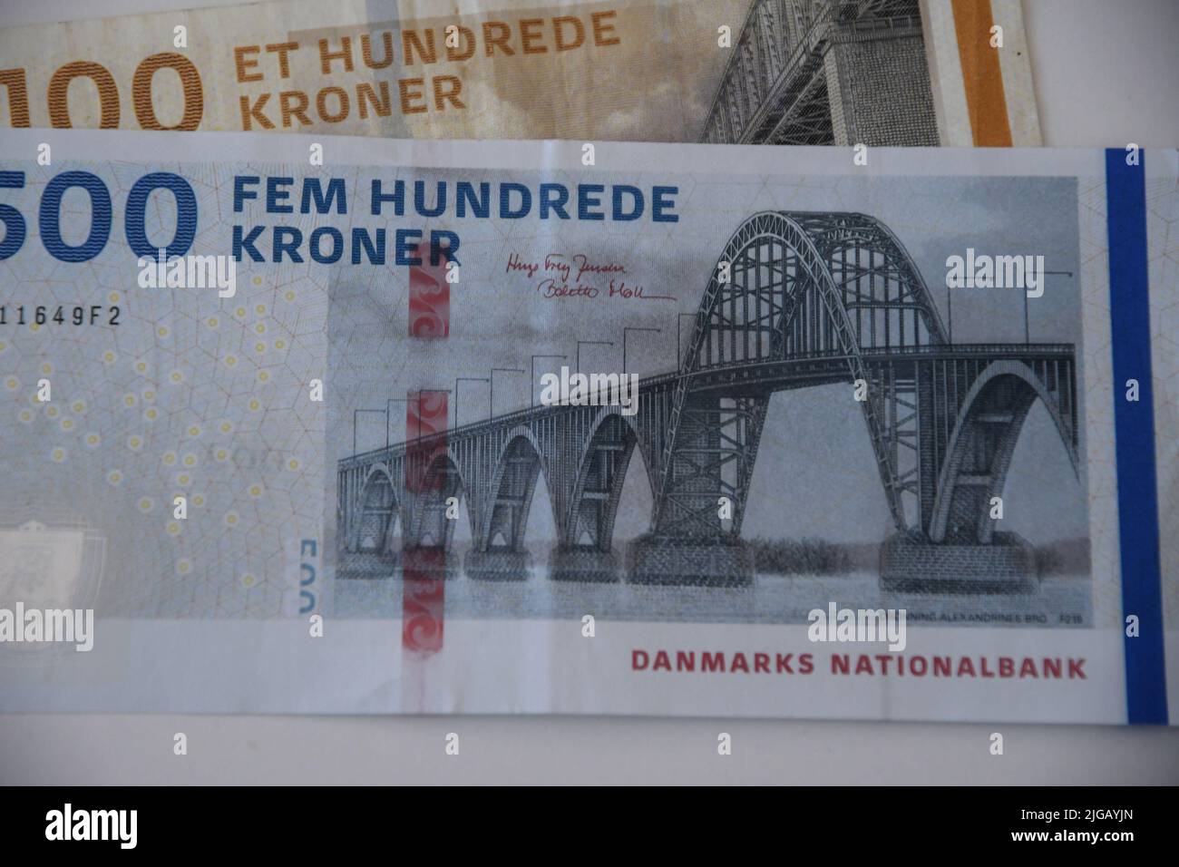 Kastrup/Copenhagen/Denmark/09 July 2022/Danish currency notes danish ...