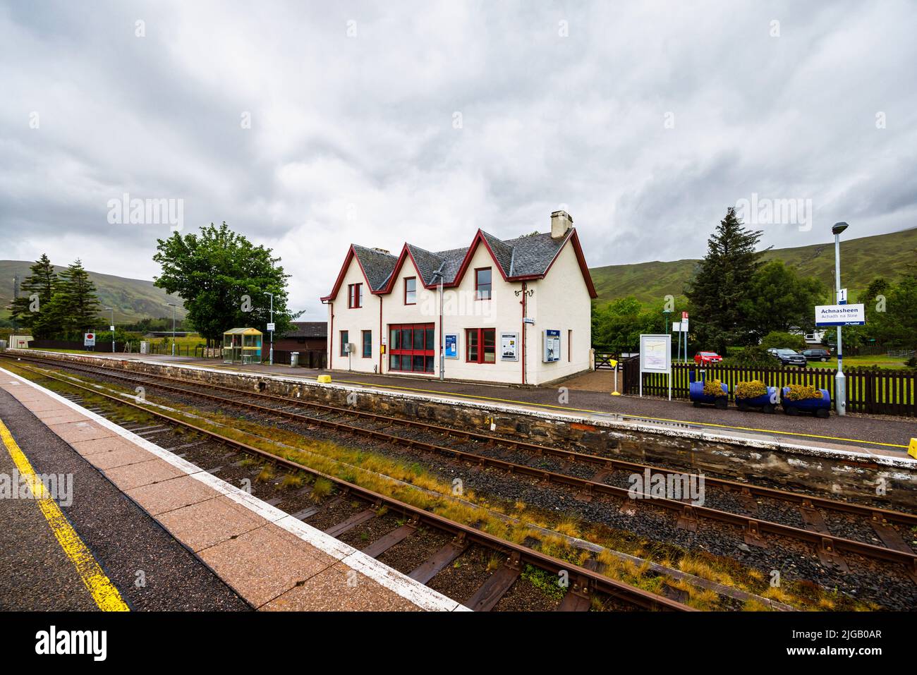 The railway station at Achnasheen, a small village in Ross-shire in the ...
