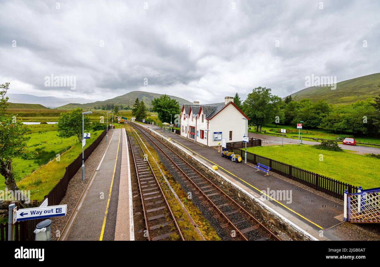The railway station at Achnasheen, a small village in Ross-shire in the ...