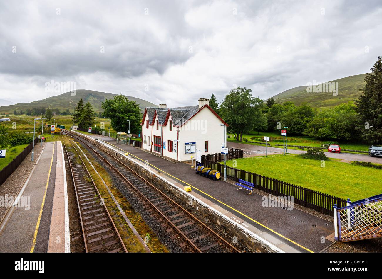 The railway station at Achnasheen, a small village in Ross-shire in the ...