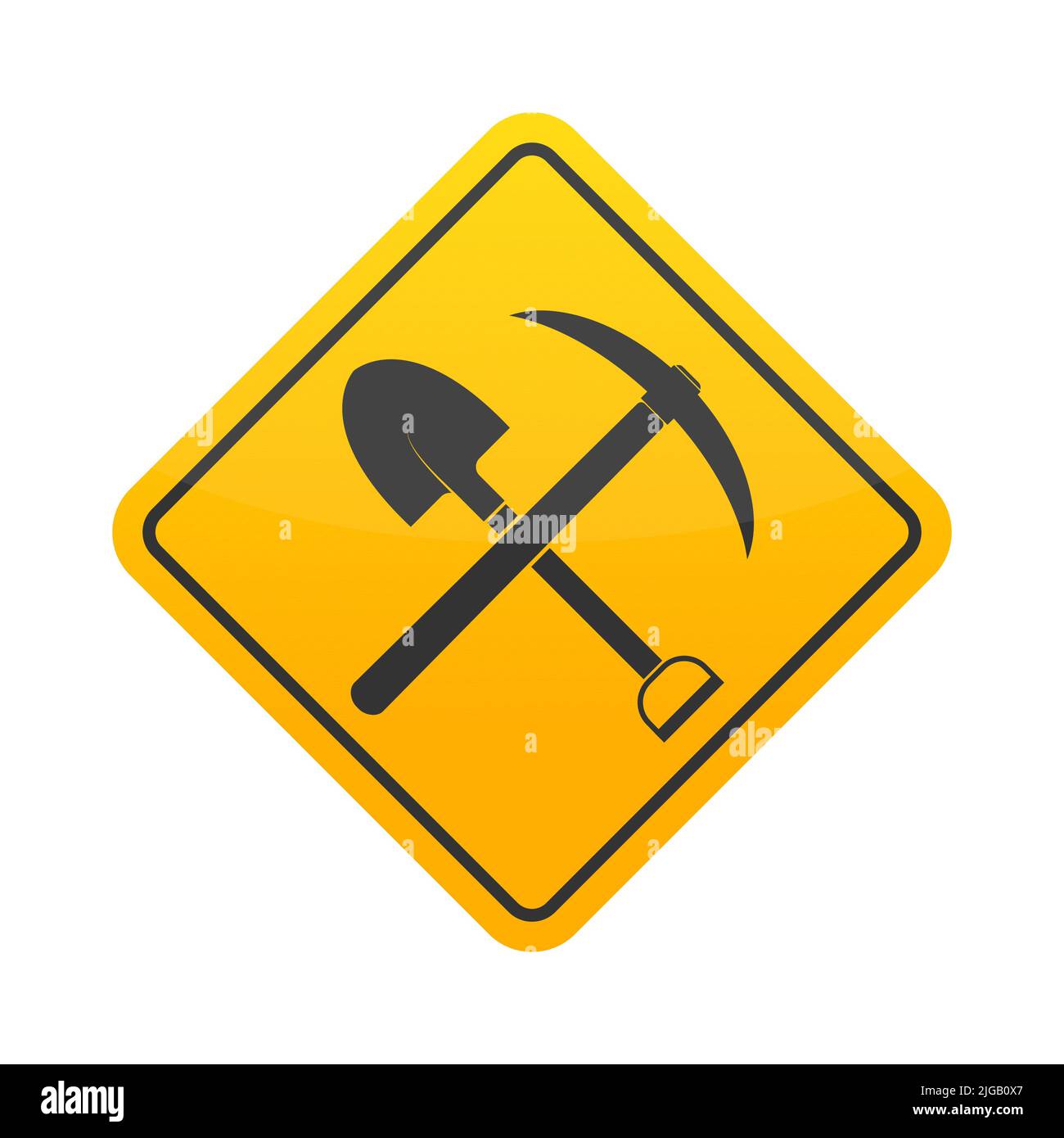 Image of a warning sign Cut Out Stock Images & Pictures - Alamy