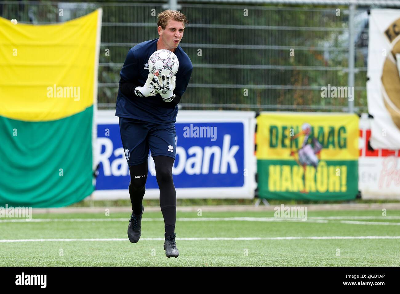 DEN HAAG, NETHERLANDS - JULY 9: Warming up of David van de Riet of ADO ...