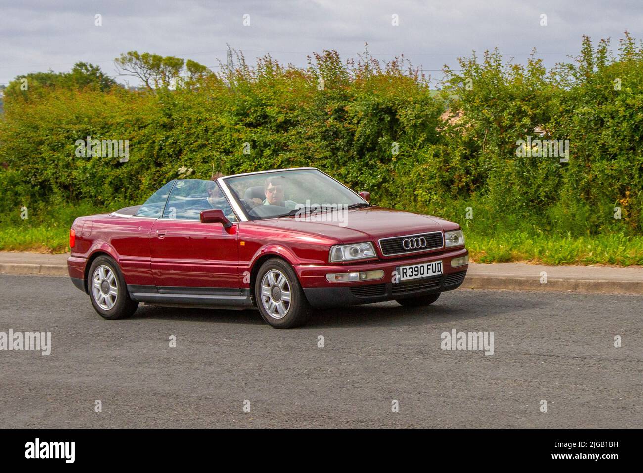 1998 90s nineties red Audi Cabriolet T Sport 1781cc 5 speed manual; en ...