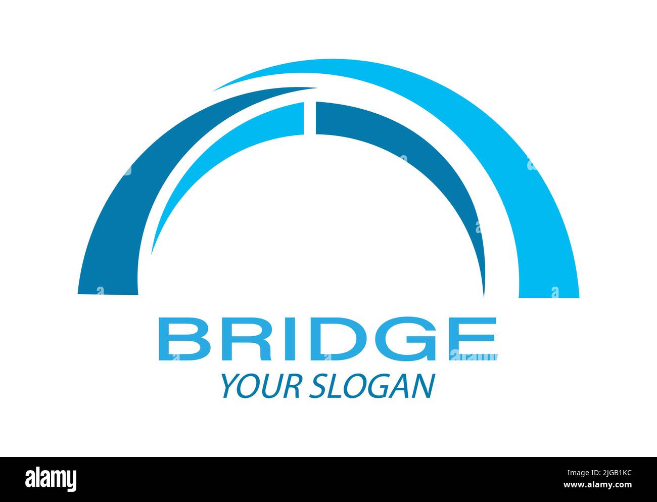 Abstract bridge. Logo, brand, or sticker template for websites, apps ...