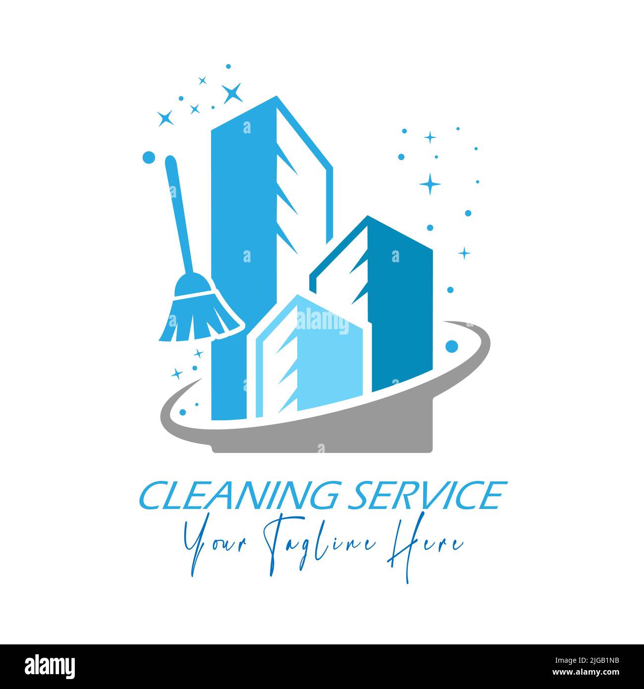 Cleaning. Vector template of a logo, sticker or brand. Flat style Stock ...