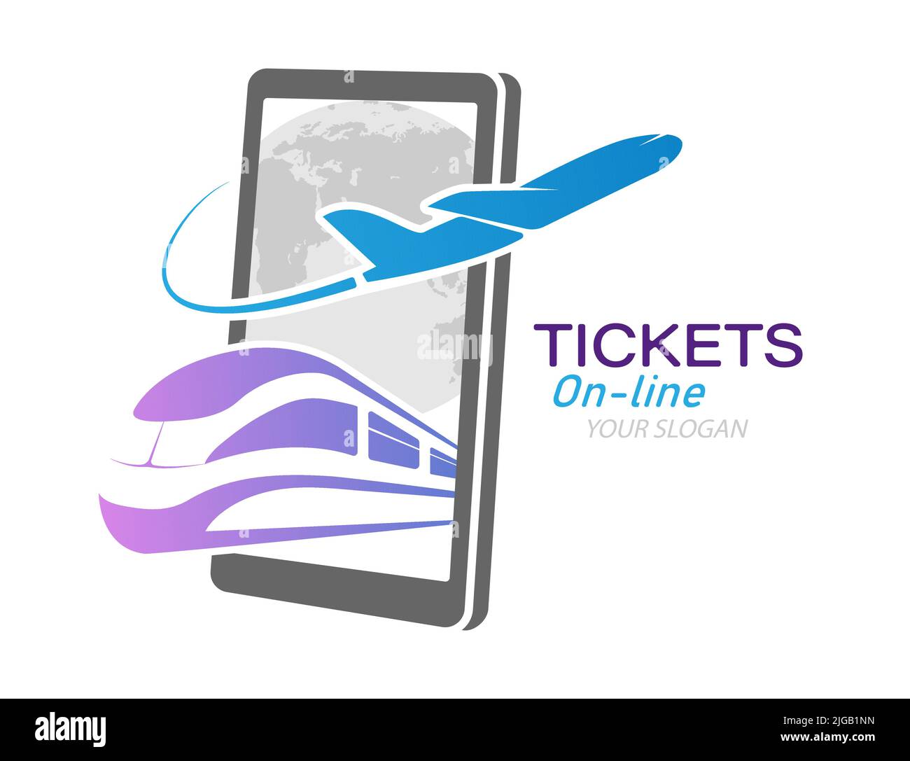 Booking train online Stock Vector Images - Alamy