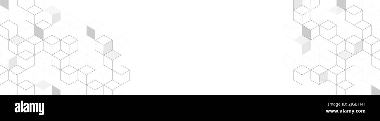 Abstract geometric design template made of isometric volumetric blocks ...