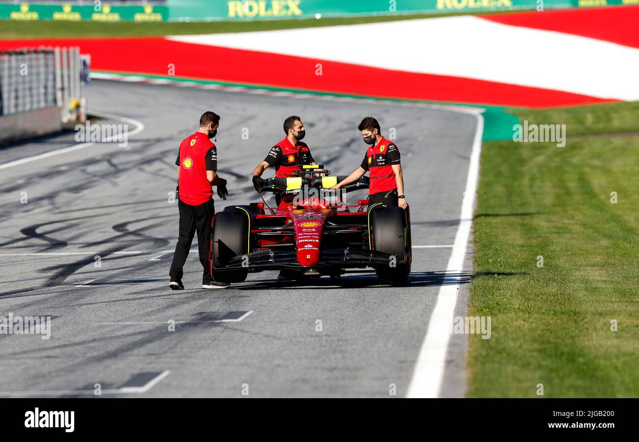 Spielberg, Austria. 8th July, 2022. Car of #55 Carlos Sainz (ESP ...