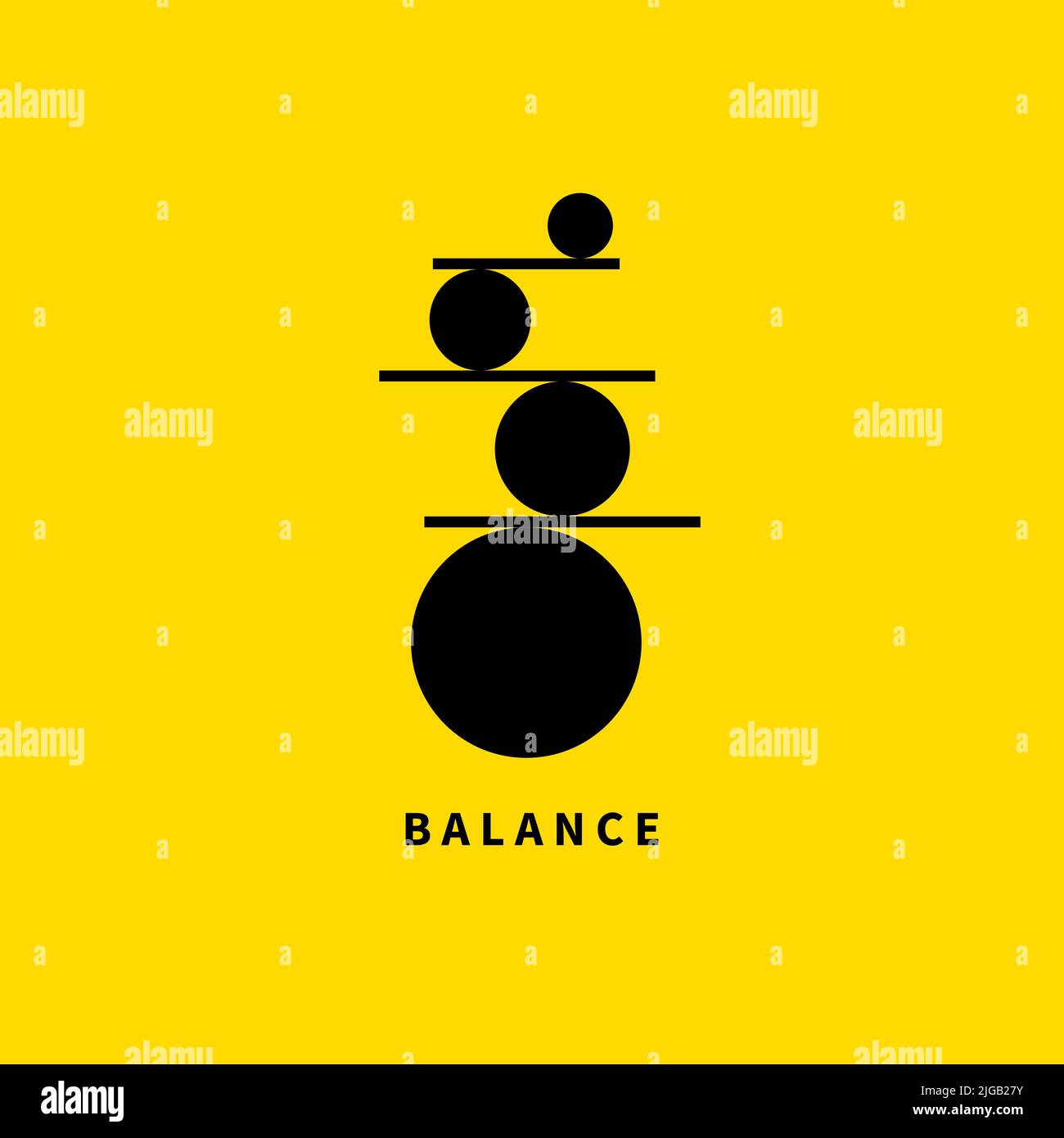 Balance abstract geometric minimal logo. Life coaching simple flat icon ...