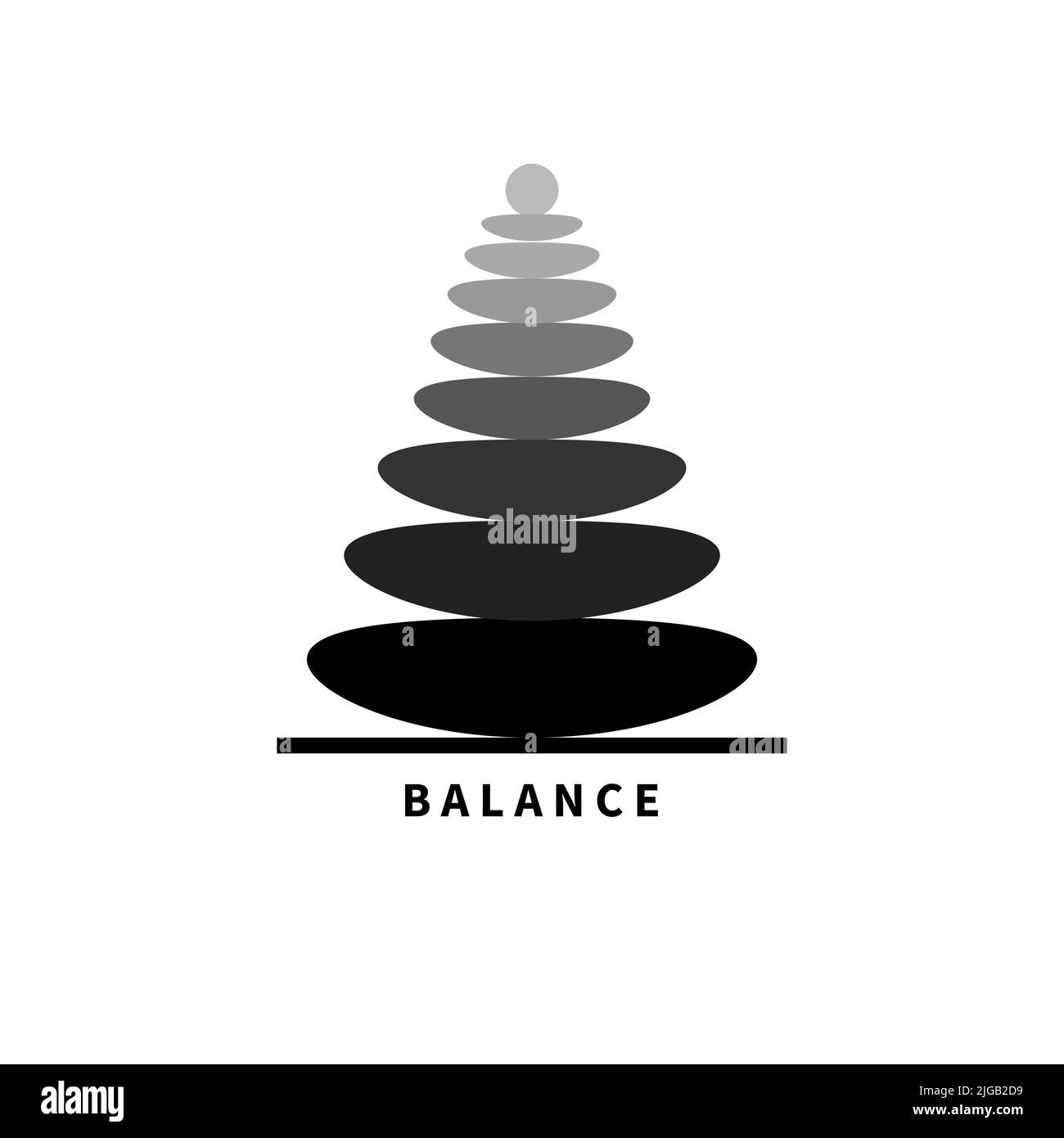 Balance abstract geometric minimal logo. Life coaching simple flat icon ...
