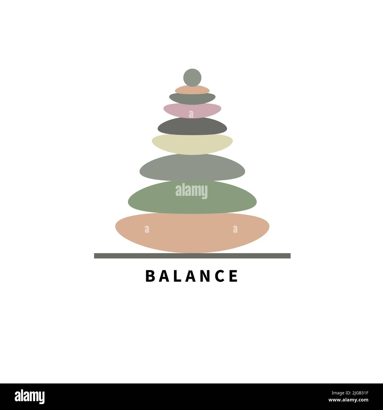 Balance abstract geometric minimal logo. Life coaching simple flat icon ...