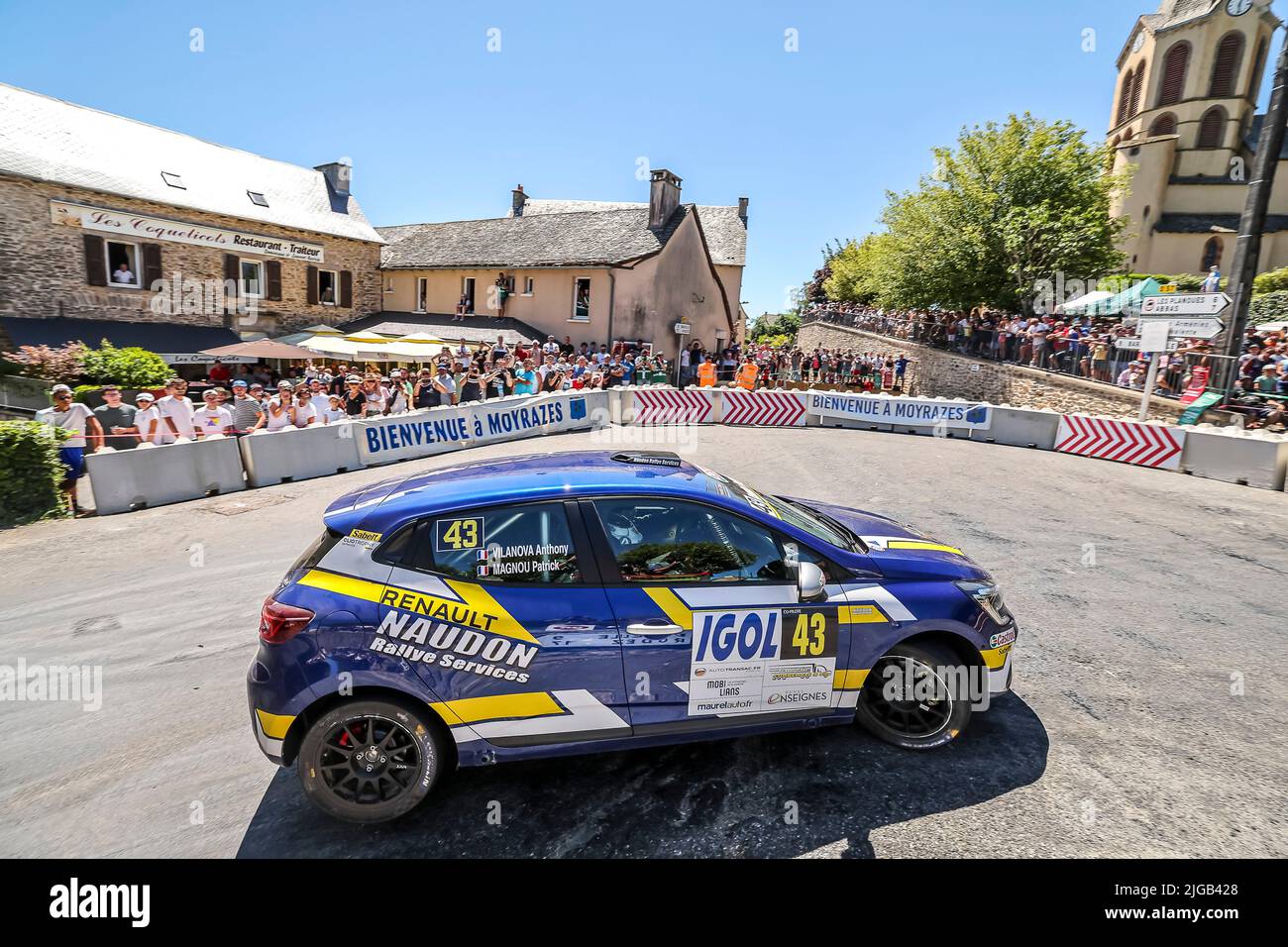 43 MAGNOU Patrick, VILANOVA Anthony, Renault Clio RS Line, action during the Rallye Aveyron ...