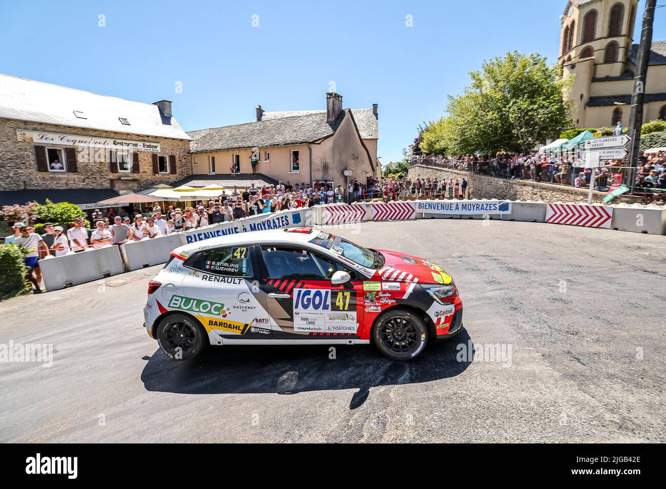 47 STIRLING Benjamin, WEHREY Florence, Renault Clio RS Line, action during the Rallye Aveyron ...