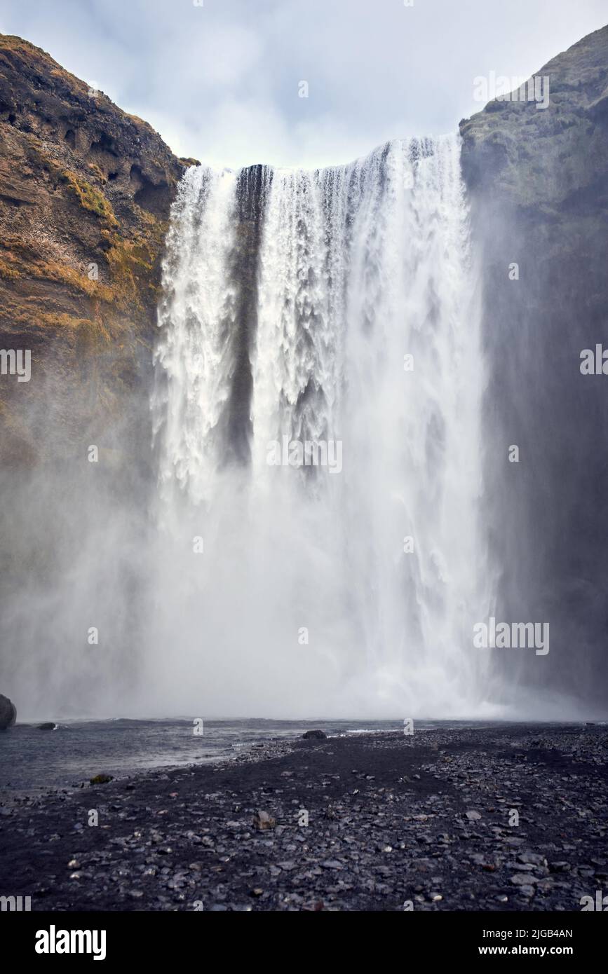 Skogafoss is a waterfall in Iceland Stock Photo - Alamy