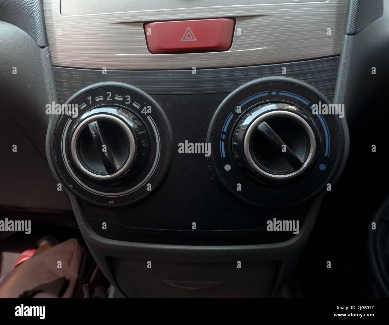 instrument panel control indicator air conditioner. car interior Stock ...