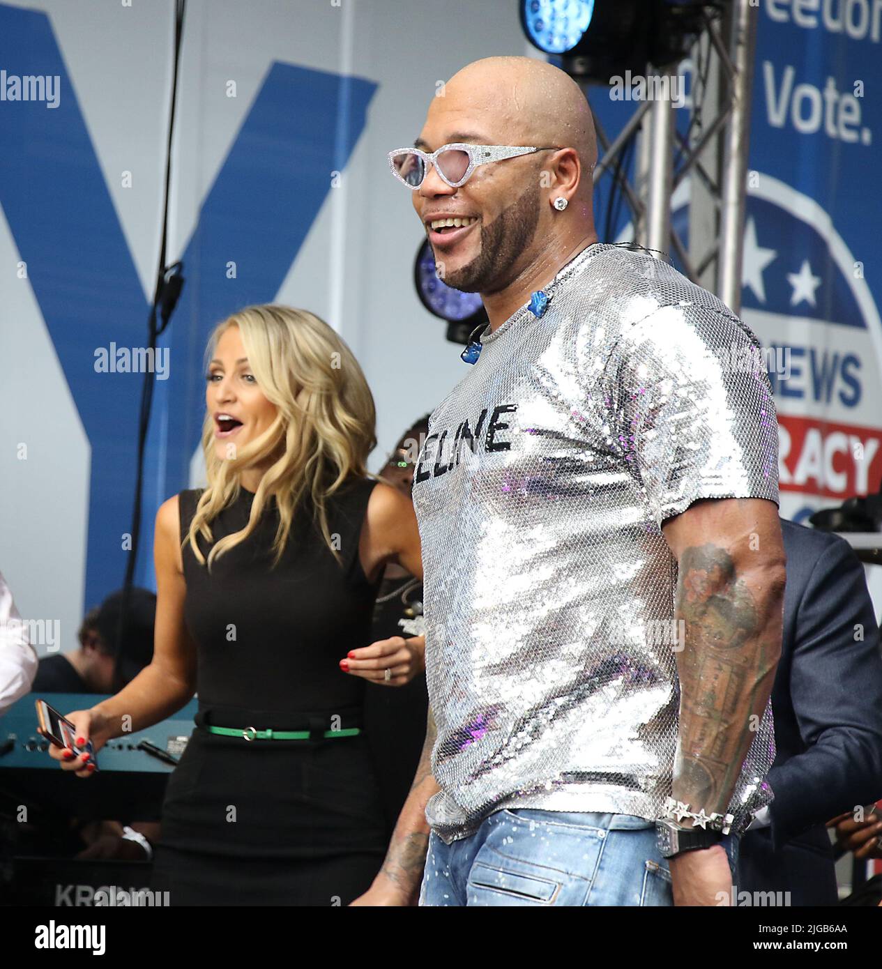 New York, NY, USA. 8th July, 2022. Flo Rida pictured as Flo Rida ...