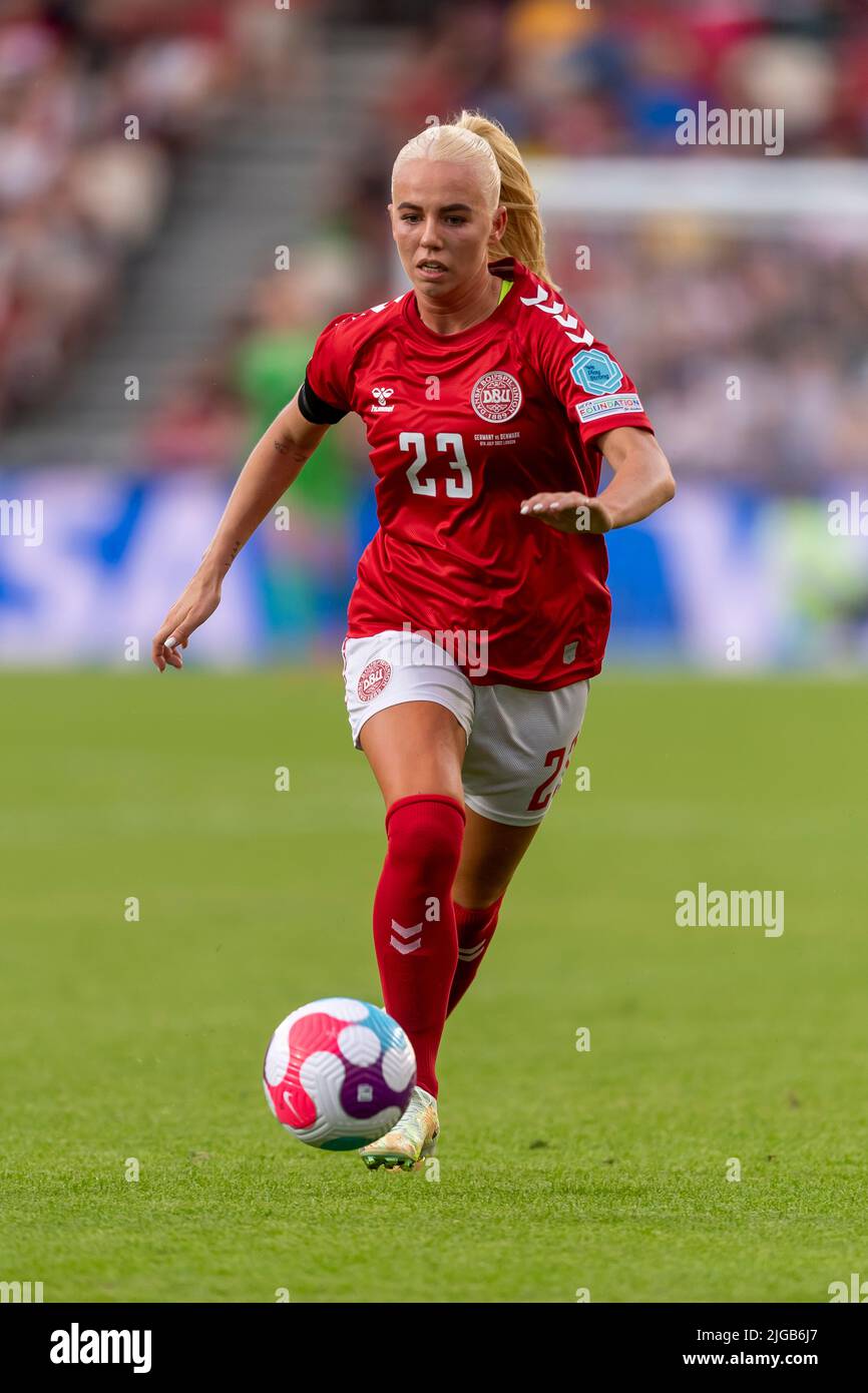 London, UK. 8th July, 2022. Sofie Svava (Denmark Women) during the Uefa ...
