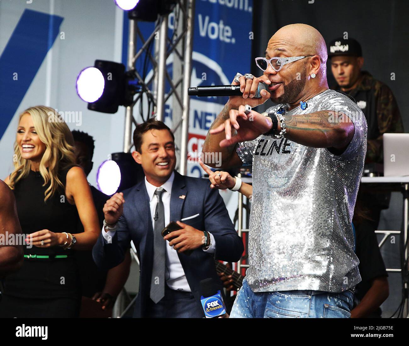 Flo Rida Performs On Fox And Friends All-American Summer Concert Series -PICTURED: Ainsley ...
